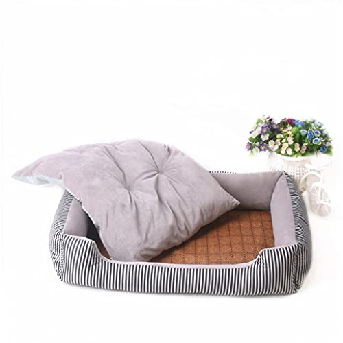 WXBDD Winter Waterproof Kennel Soft Large Pet Dog Bed Cats Kennel Warm Cozy Dog House Soft Fleece Nest Dog Baskets Mat (Color : D, Size : 70X51X13CM)