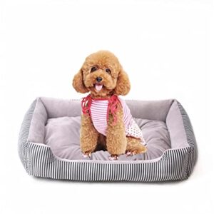 WXBDD Winter Waterproof Kennel Soft Large Pet Dog Bed Cats Kennel Warm Cozy Dog House Soft Fleece Nest Dog Baskets Mat (Color : D, Size : 70X51X13CM)