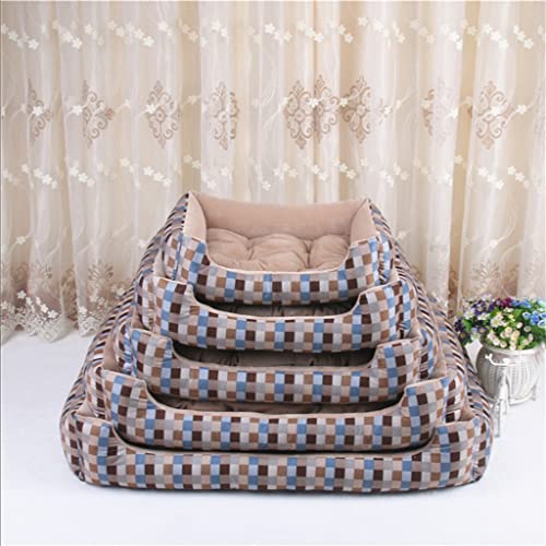 WXBDD Winter Waterproof Kennel Soft Large Pet Dog Bed Cats Kennel Warm Cozy Dog House Soft Fleece Nest Dog Baskets Mat (Color : D, Size : 70X51X13CM)