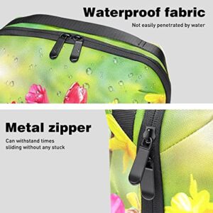 Travel Cord Organizer, Tech Organizer, Electronics Organizer, Cable Organizer Bag, Iris Tulip Spring Garden Flower Floral