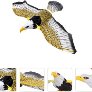 2 Pack Electronic Simulation Flying Bird Toy for Cats, with Light, Bird Interactive Cat Toy for Indoor Cats, Automatic Hanging Eagle Flying Bird Funny Cat Toy (2 Pack, Parrot & Eagle)