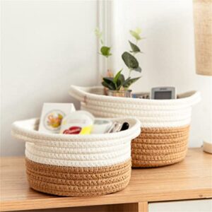 LUKEO Desktop Storage Basket Woven Clothing Cosmetics Toys Bedroom Dresser Home Decoration Storage