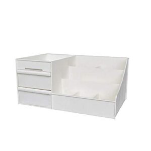 makeup organizer uncluttered designs makeup organizer with drawers cosmetic and jewelry storage display boxes for vanity skin care products white s 1pc