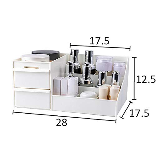 Makeup Organizer Uncluttered Designs Makeup Organizer with Drawers Cosmetic and Jewelry Storage Display Boxes for Vanity Skin Care Products White S 1pc