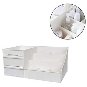 Makeup Organizer Uncluttered Designs Makeup Organizer with Drawers Cosmetic and Jewelry Storage Display Boxes for Vanity Skin Care Products White S 1pc