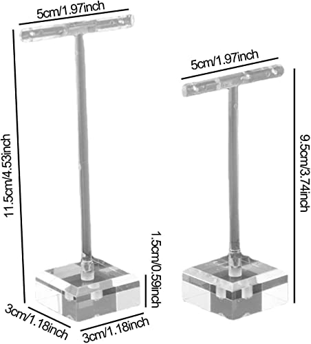 MILEVO Earrings,eardrop,dangler,Jewelry T Bar - Small Acrylic Earring Tree Stand | Earring Display for Selling Jewelry, Earring T Stand Jewelry Display, Stud Earring Holder Stand