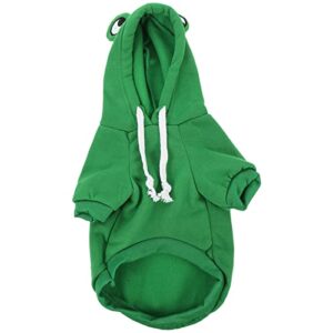 dog hoodie dog sweatshirt: dog hoodie coat winter sweatshirt frog style pet warm jacket warm puppy costume windproof dog clothes soft sweater puppy sweatshirt