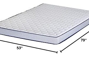 Wayton, Foam Mattress 5-Inch Medium Firm Tight top High Density Foam Mattrress, Full XL, White