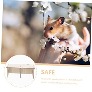 balacoo Funny Chamber Hideout Cabin and Hamsters Maze Ferret Toy Pet Hut Small Multi Clear Dwarf Compartment Window Chinchilla Hide for Squirrel Gerbil Hiding Wooden Nest Hamster