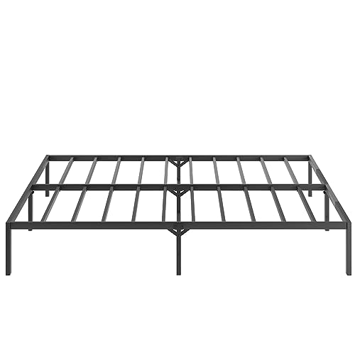 Anwickmak Metal Platform Bed Frame, Strong Metal Structure, Sufficient Storage Space,Box Spring,No Easy Assembly, Full Size,Black