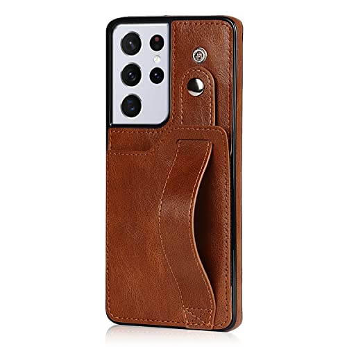 Phone Case Cover Compatible with Samsung Galaxy S21 Ultra Leather Wallet Phone Case Stand Wrist Strap Phone Case Adjustable Wrist Strap Phone Case Compatible with Samsung Galaxy S21 Ultra Bags Sleeves