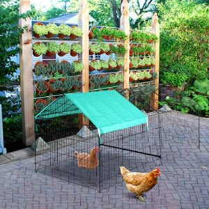 MGHH 87" x 40"Large Metal Chicken Coop Run Rabbit Enclosure Pen with Waterproof Cover Outdoor Backyard Farm Chicken Pen Cage Crate Pet Playpen Exercise Pen for Rabbit Duck Hen