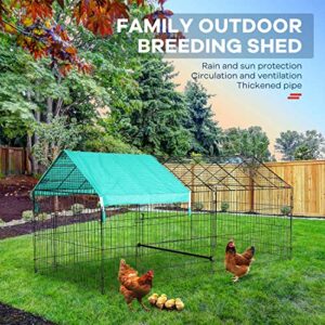 MGHH 87" x 40"Large Metal Chicken Coop Run Rabbit Enclosure Pen with Waterproof Cover Outdoor Backyard Farm Chicken Pen Cage Crate Pet Playpen Exercise Pen for Rabbit Duck Hen