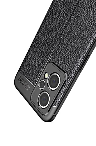 Phone Case Cover Compatible with Realme 9 Pro+/Realme 9 Pro Plus Case,Shockproof High Impact Tough Rubber Rugged Hybrid Case Protective Anti-Shock Shatter-Resistant Mobile Phone CaseLeather texture Ba