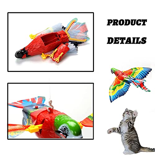 Simulation Bird Interactive Cat Toy, Cat Chew Toys for Indoor Cats, Automatic Hanging Eagle Flying Bird Funny Cat Interactive Toy Supplies for Cats Kitten Play Chase Exercise