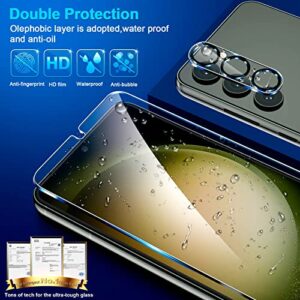 [3+3 Pack] for Samsung Galaxy S23 Screen Protector, 9H Tempered Glass, Ultrasonic Fingerprint Compatible, HD Clear Case Friendly for Samsung S23 Glass Screen Protector 5G