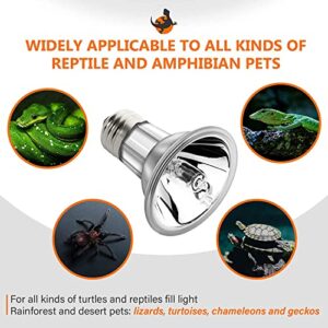 Simple Deluxe 4-Pack Reptile UV Bulb 50W, UVA & UVB Full Spectrum Sun Lamp with 4 Replacement Mini Bulbs, for Lizard/Reptiles/Snacks/Tortoise, Amphibian Pets