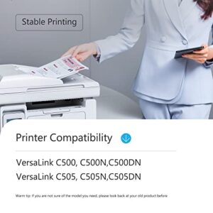 VersaLink C500/C505 Standard Capacity Toner Bundle- Utye C500 Color Set Toner Cartridge Replacement for Xerox C500 C505 C500N C500DN C505N C505DN Printer(4 Pack, Black/Cyan/Magenta/Yellow)