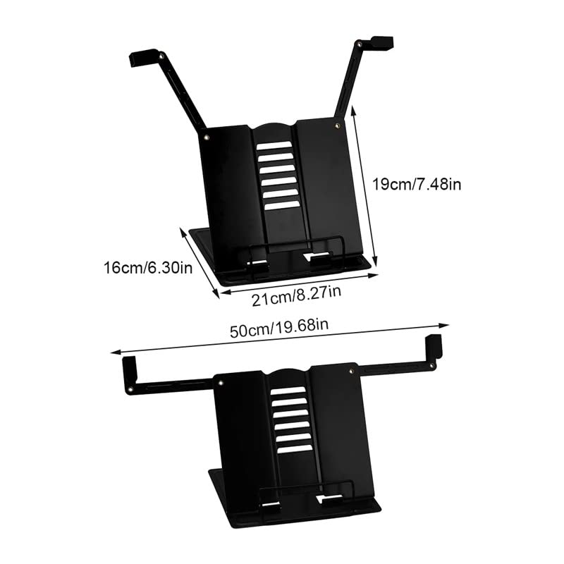 UYSVGF Adjustable Metal Bookshelf Portable Reading Bookshelf Support File Shelf Bookshelf Tablet Sheet Music Recipe Holder