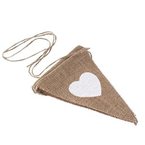 ZJHYXYH 3 Pack Natural Linen Love Heart Background Decoration Supplies Wedding Party Various Festive Decorations