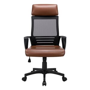 xbwei adjustable ergonomic mesh swivel office chair brown