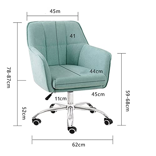 XBWEI Computer Chair Office Chair Adjustable Swivel Chair Fabric Seat Home Study Chair