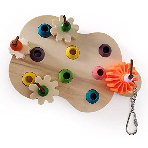 Colcolo Pet Parrot Chewing Toys Parrot Toys Wood Cage Hanging Bird Toys for Parakeet Finch