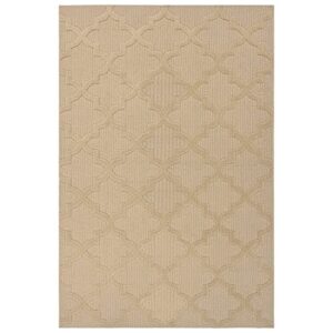 garland rug quatro 6 ft. x 9 ft. area rug tan