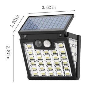 Solar Street Light, IP65 Waterproof Solar Outdoor Lights with Motion Sensor, Lights Dusk to Dawning, Solar LED Floods Light for Backyard Garden, Garage, Parking Lot, Drive-Way