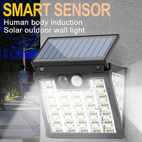 Solar Street Light, IP65 Waterproof Solar Outdoor Lights with Motion Sensor, Lights Dusk to Dawning, Solar LED Floods Light for Backyard Garden, Garage, Parking Lot, Drive-Way