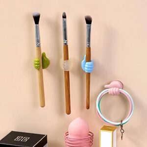 Thumbs Up Wall Mounted Hooks, Unique Home Décor Coat Hook Keys Tower Organizer Wall Hanger Hook for Scarves, Bags, Purses(Green)