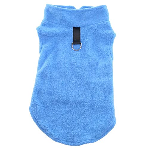 Fleece Vest Dog Clothes - Fall Winter Dog Sweater Pet Clothing, Warm Soft Pullover Sleeveless Dog Jacket Coat for Small Medium Dogs(XL,Blue)