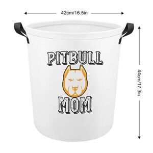 Pitbull Mama Large Laundry Basket Hamper Bag Washing with Handles for College Dorm Portable