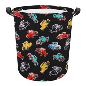 vintage pickup trucks large laundry basket hamper bag washing with handles for college dorm portable