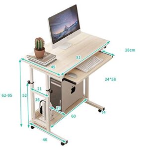 LIRUXUN Lazy Computer Table Lift Computer Table Household Small Household Learning Bedside Table Movable Lazy Desk (Color : Gray)