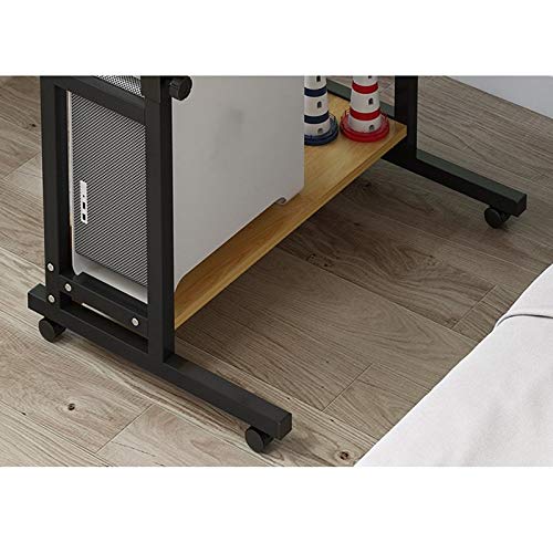 LIRUXUN Lazy Computer Table Lift Computer Table Household Small Household Learning Bedside Table Movable Lazy Desk (Color : Gray)