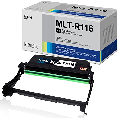 1-Pack MLT-R116 Drum Unit Black: LVEL Compatible R116 MLT-116 Drum Unit Replacement for Samsung R116 Drum Imaging Xpress M2825DW M2825WN M2835 M2875FW M2875FD M2625 M2625D M2626 M287x Printer Drum