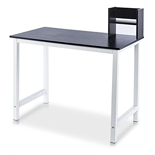 MJWDP 42x24x40Inch Wood Computer Desk PC Laptop Table Study Workstation with Bookshelf Office Home Furniture 2 Colors (Color : D)