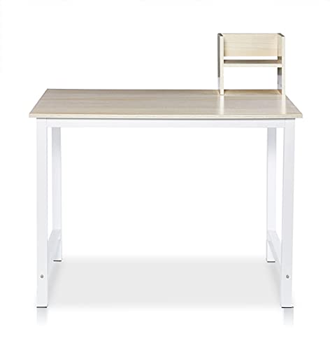 MJWDP 42x24x40Inch Wood Computer Desk PC Laptop Table Study Workstation with Bookshelf Office Home Furniture 2 Colors (Color : D)