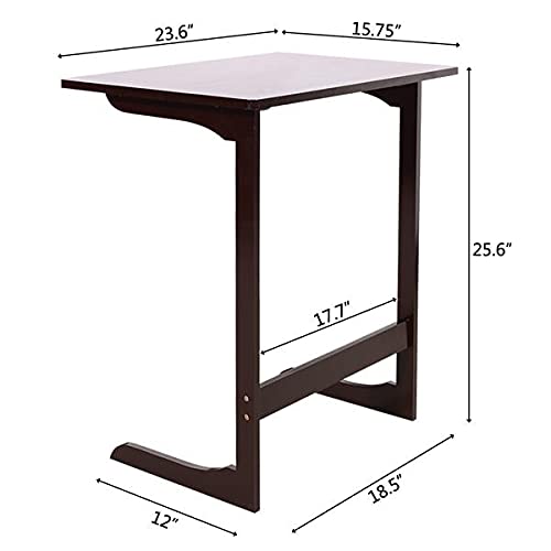 MJWDP Two Colors 60x40x65cm L-Shaped Sofa Side Table Notebook Desk (Color : D)