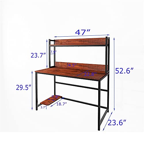 MJWDP 50.4"x26.8"x3.74" Computer Desk Computer Table PC Desk Desktop Office Table Office Desk