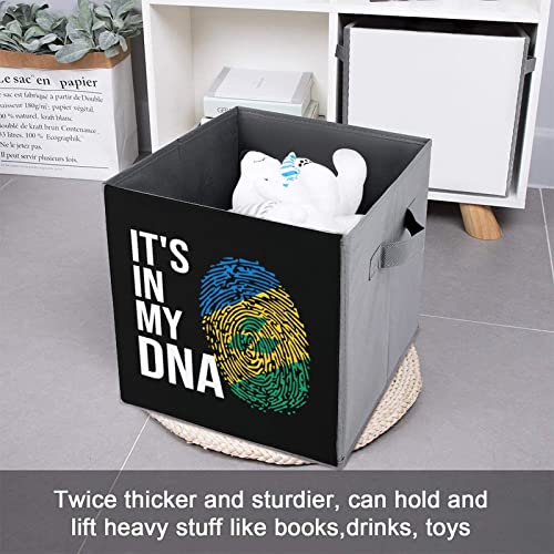 It's in My DNA Saint Vincent and Grenadines Flag Collapsible Storage Bins Cubes Organizer Trendy Fabric Storage Boxes Inserts Cube Drawers 11 Inch