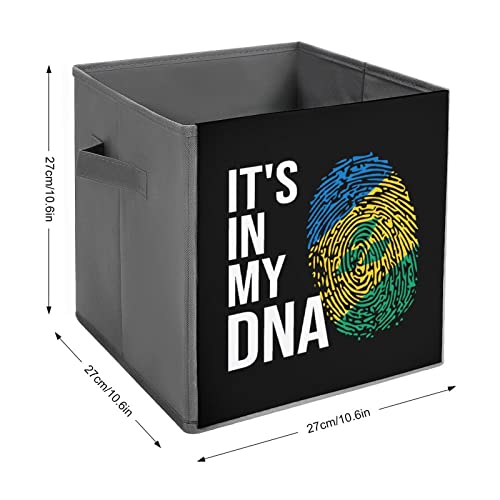 It's in My DNA Saint Vincent and Grenadines Flag Collapsible Storage Bins Cubes Organizer Trendy Fabric Storage Boxes Inserts Cube Drawers 11 Inch