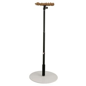 Bird Perches, 11.8in to 37in Height Adjustable Bird Wooden Branches, Acrylic and Pepper Wood Portable Detachable Parrot Play Stand, for Bird Perches Standing Sticks Exercise