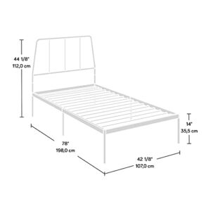 Sauder Harvey Park Twin Platform Bed, White Finish