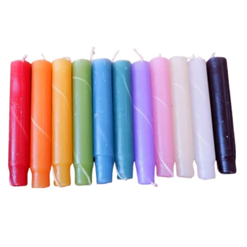 Candlestock Hippie Drippy Drip Candles - Pack of 11 Dripping Taper Candles - Wine Bottle Melting Candles (1 of Each Color)