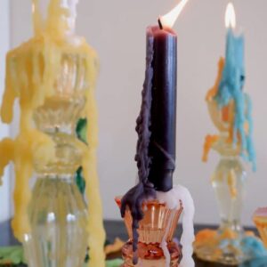 Candlestock Hippie Drippy Drip Candles - Pack of 11 Dripping Taper Candles - Wine Bottle Melting Candles (1 of Each Color)