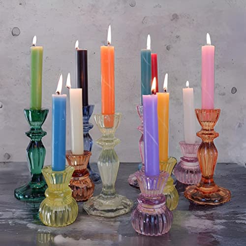 Candlestock Hippie Drippy Drip Candles - Pack of 11 Dripping Taper Candles - Wine Bottle Melting Candles (1 of Each Color)