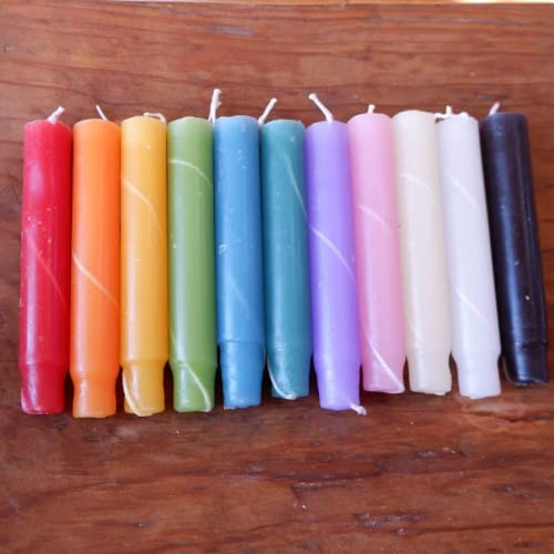 Candlestock Hippie Drippy Drip Candles - Pack of 11 Dripping Taper Candles - Wine Bottle Melting Candles (1 of Each Color)