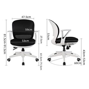 WYKDD Microfiber Perfect Posture Deluxe Office Task Chair. Comfortable Chair, Computer Desk Chairs, Task Chair for Home, Office, (Color : D)